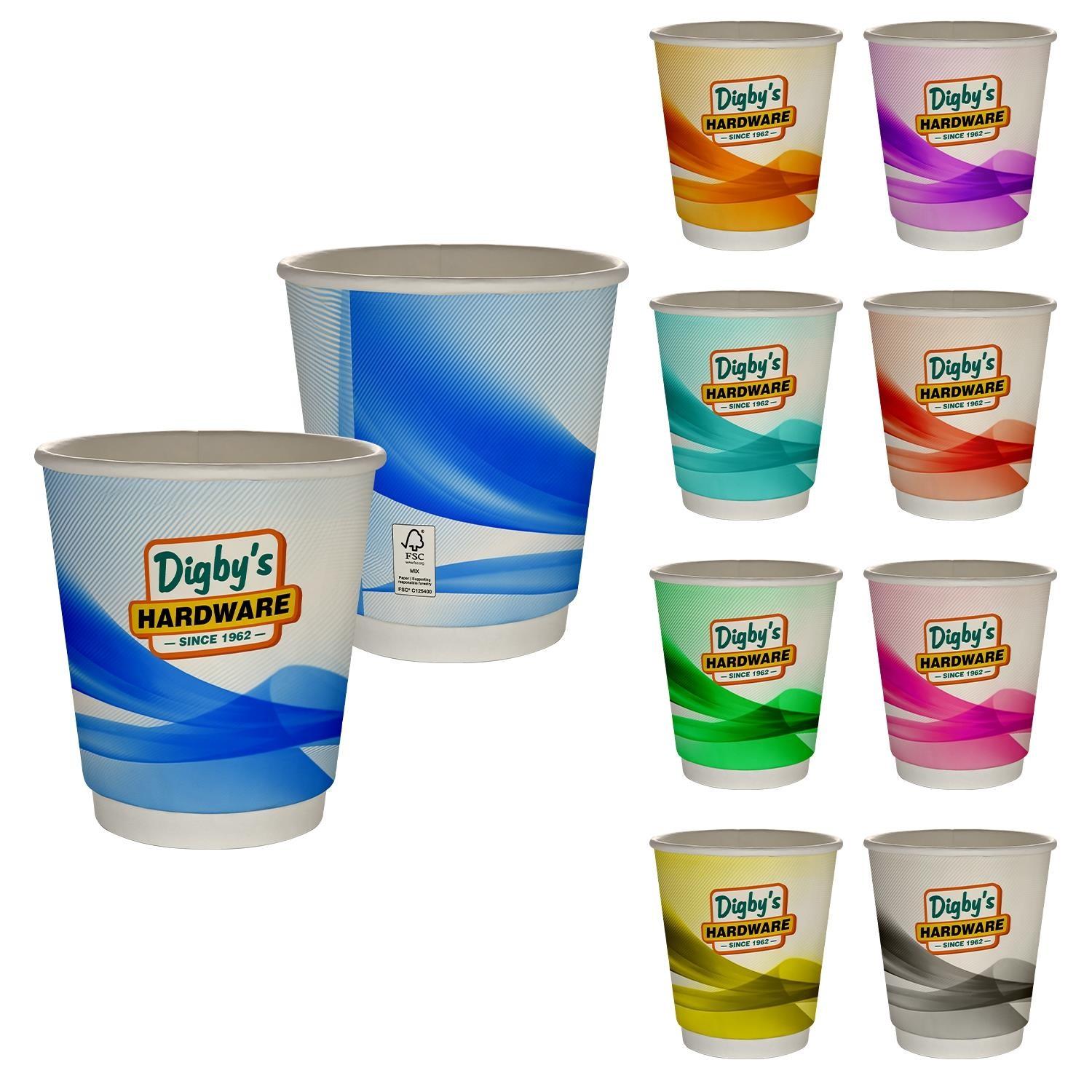 10 oz. Full Color Groovy Insulated Paper Cup – PrintedPaperCups.com
